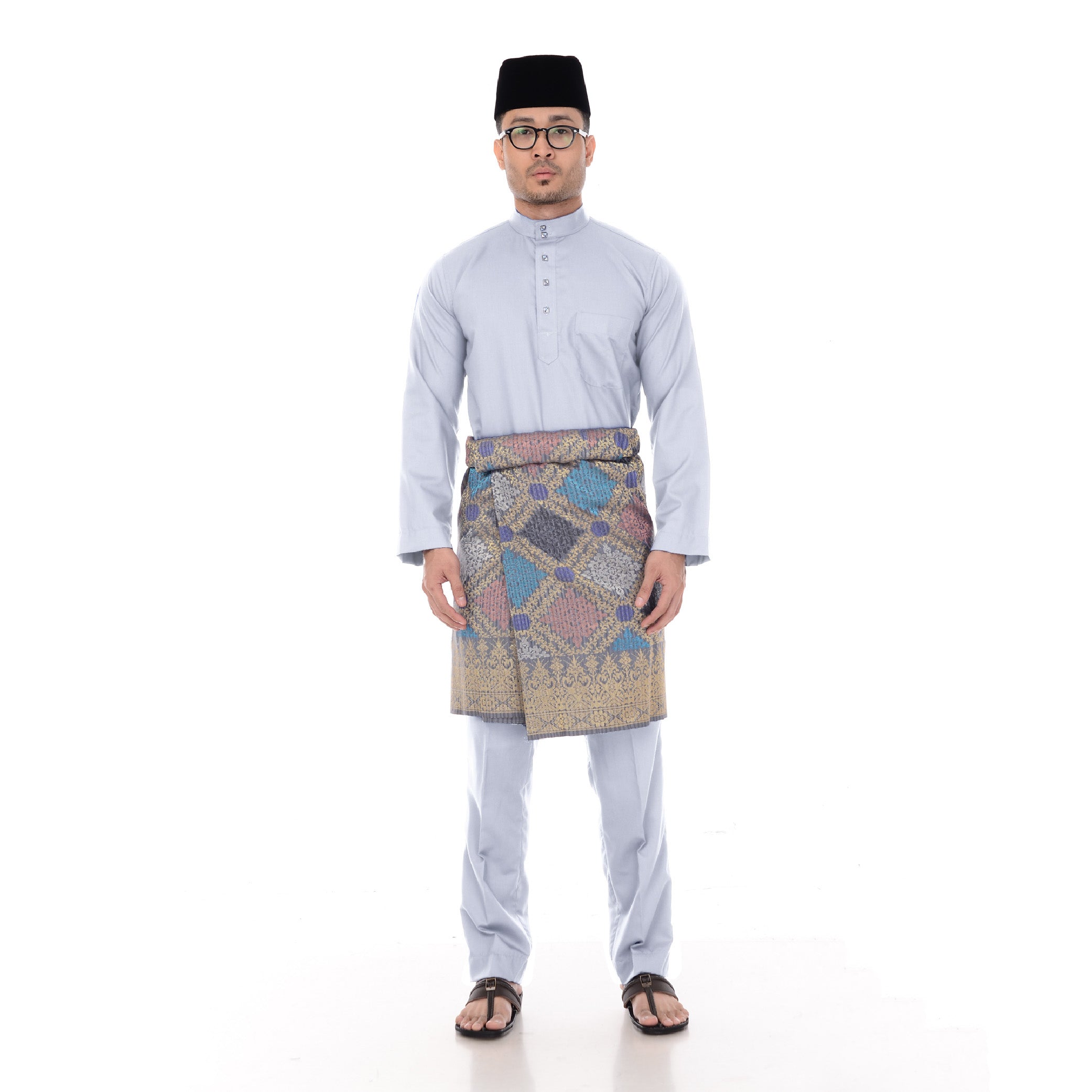 Baju Melayu Classic Cotton Light Grey – BMO 1980